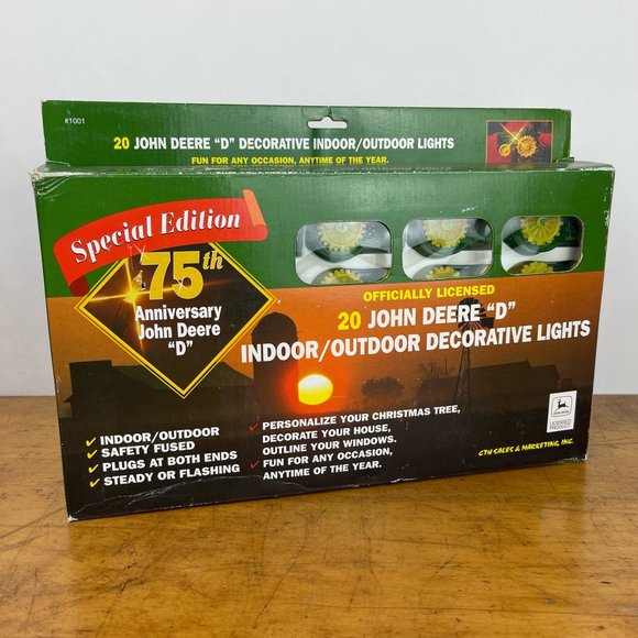 John Deere | Holiday | Vtg John Deere Tractor Model D 2 String Lights ...